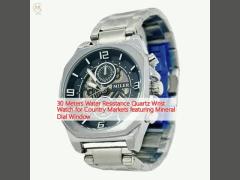 Hot selling man horloge aangepast logo voor promotie voorraad item man horloge
