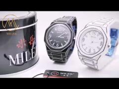7 kleuren roestvrij staal band horloge waterdicht 30ATM kwarts polshorloge