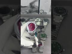 Orologio a quadrante arabo Ultra Thin Men's Stainless Steel Sapphire Glass Waterproof Slim Quartz Orologio