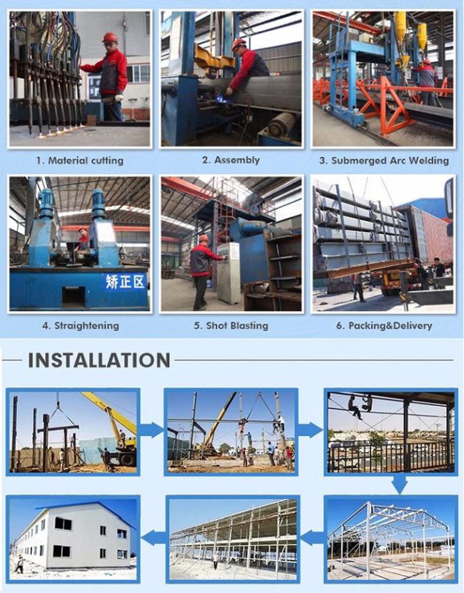 Low Cost Price Prefabricated Metal Light Steel Structure Construction Building Materials Metal Building in Hawaii