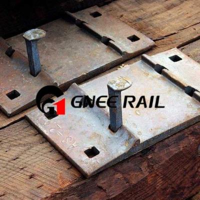 China High Performance Rail Fasteners Hook Twin Tie Plate For Frog And Guard Rail for sale