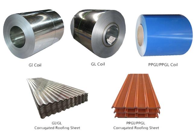 PPGI Plate HDG GI Strip DX51 ZINC Cold rolled Sheet Hot Dipped Galvanized Steel Coil ppgl corrugated roofing sheet