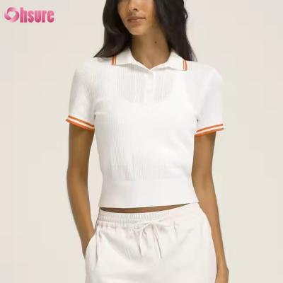 China Custom Logo Breathable Golf Short Sleeves Pickleball Cotton Tennis Polo Tops T Shirts for Women Activewear Manufacturer for sale