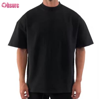 China 250-300gsm Drop Shoulder Graphic Heavyweight T-shirt Luxury Blank Heavy Cotton Streetwear Boxy Oversized  Men's Custom T Shirt for sale