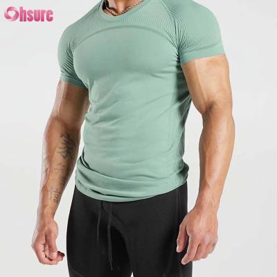 China High Quality Polyester Cotton Quick Drying Fitted Muscle t Shirt for Men for sale