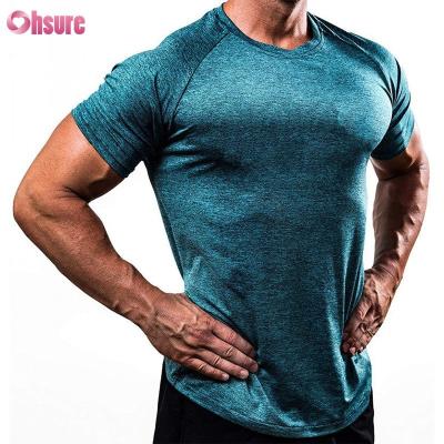 China 88% Polyester 12% Spandex 180/210GSM Printed Screen Fitness Gym Apparel Active Casual T-shirt for Men Sports Tops Wholesaler for sale