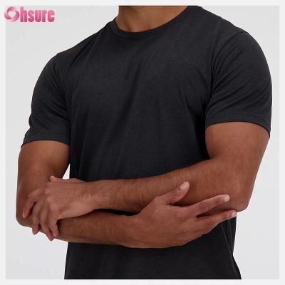 China Breathable Plain Men's Blank T-shirt Custom Logo for sale
