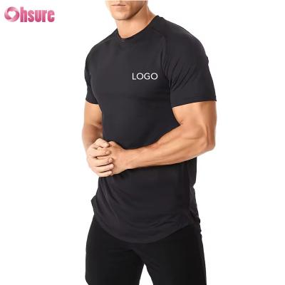 China Wholesale US Size Fitness Apparel Men's Gym Sport T Shirts Breathable High Elastic Quick Dry Running Slim Fit Tshirts for sale