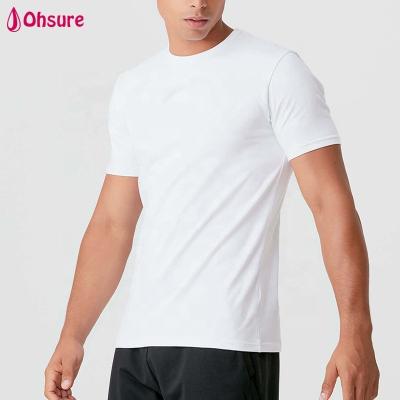 China Wholesale Customized Logo Men's Shirts Slim Fit Man Plain Gym Clothing Cotton Spandex White Mens Short Sleeve t Shirt for sale