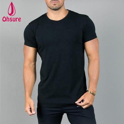 China Custom Printing Sports Short Sleeve Mens Workout Gym T Shirt Fitness Gym Compression Black Casual Print Pattern Knitted OEM for sale