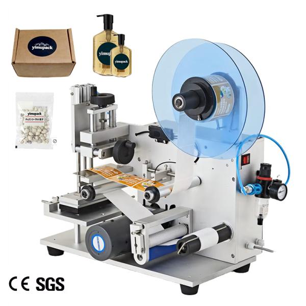 Quality Desktop Semi Automatic Flat Labeling Machine Paper Boxes Packaging Bags And Bottles Label Applicator for sale