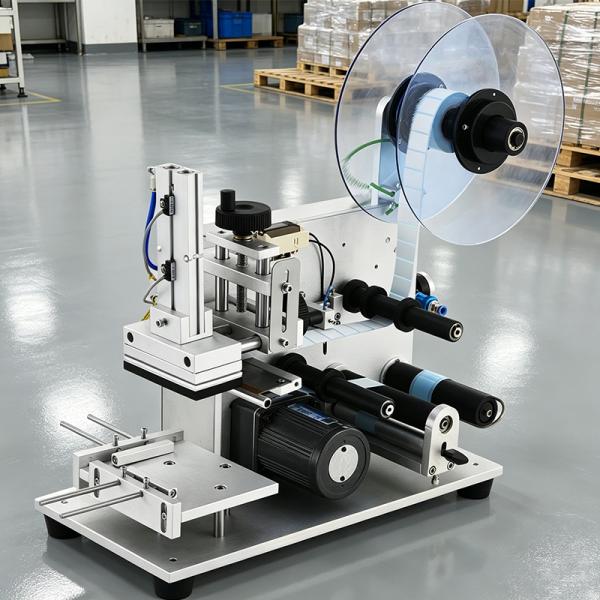 Quality Skincare Can Bottle Automatic Flat Label Applicator Machine Tabletop Customized for sale