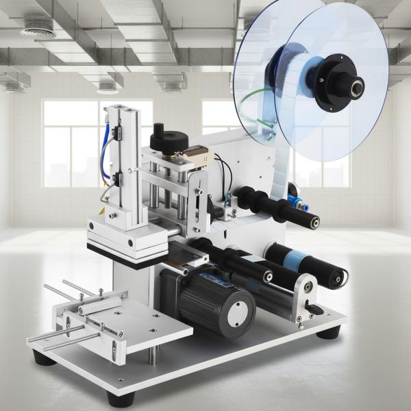 Quality Semi Automatic Flat Bottle Sticker Labeling Machine Applicator 200W 220V for sale