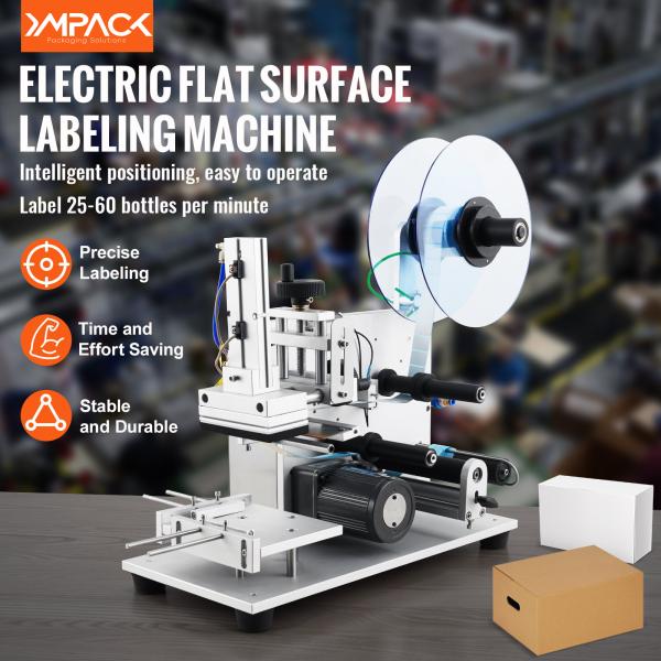 Quality Skincare Can Bottle Automatic Flat Label Applicator Machine Tabletop Customized for sale