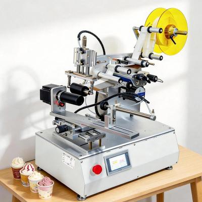 China High Precision Semi Automatic Bottle Labeler Equipment for Coffee Yogurt Cup for sale