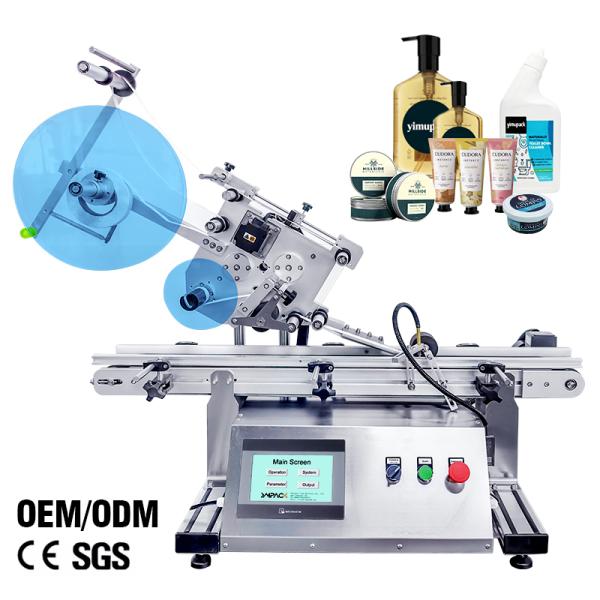 Quality High Speed Adjustable Flat Labeling Machine Applicator 100BPH Customized for sale