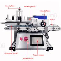 China Desktop Round Bottle Labeling Machine Automatic Wine and Juice Bottles Label Applicator Tool for sale