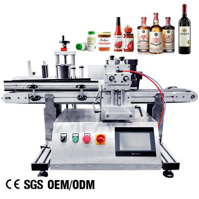 China Benchtop Cylindrical Beer Bottle Desktop Labeler Equipment Vial Applicator Machine for sale