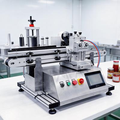 China ODM Glass Plastic Metal Bottle Labeling Equipment Labeler For Wine Beverages Jam for sale