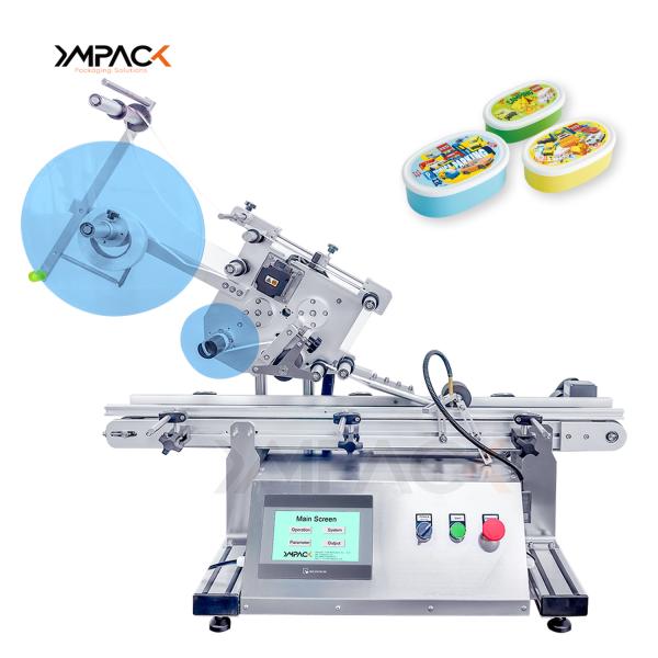 Quality Automatic Self Adhesive Flat Labeling Machine For Food Cosmetic Bags Box for sale