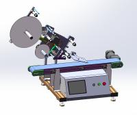 China Styrofoam Boxes Flat Desktop Labeler Machine Sticker Applicator Automatic PLC Controlled for sale