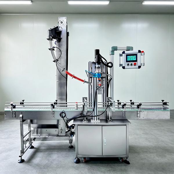 Quality PLC Semi Auto Bottle Screw Capping Machine For Oil Drums Cans 220V for sale