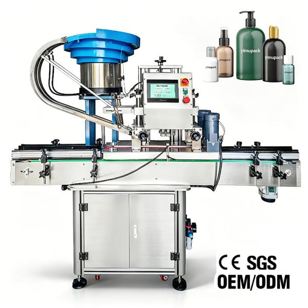 Quality Automatic Four Wheel Cap Capping Machine Glass Bottle Plastic Bottle With CE Certification For Food And Skincare Products for sale