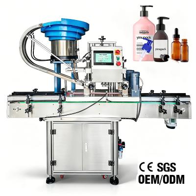 China SUS304 PLC Four Head Auto Plastic Bottle Capping Machine For Glass Dropper Jar for sale