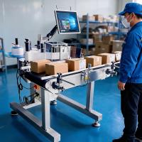 Quality 100pcs/Min Industrial Bottle Printing Labeling Machine PLC HMI Control for sale