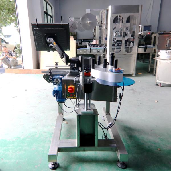 Quality Flat Bottle Cardboard Box Container Labeling Machine Barcode Applicator for sale