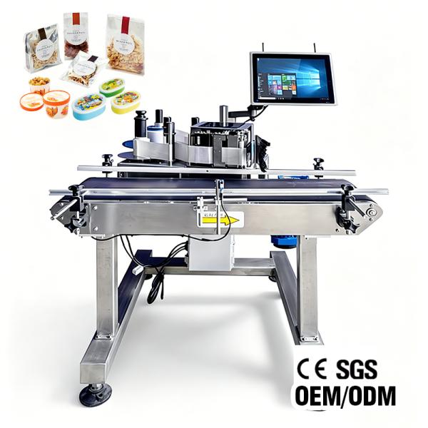 Quality 50pcs/Min Packaging Label Printing Machine For Rectangular Round Container for sale