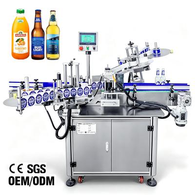 China High Quality Double Head Bottle Label Applicator Machine Automatic Beer Perfume Bottle Labeling Machine With CE Certification for sale