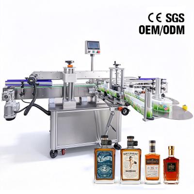 China Automatic 3 Side Labeling Machine Wine And Oil Stickers Labeling Machines With Automatic Label Dispenser For Bottle Labeler for sale
