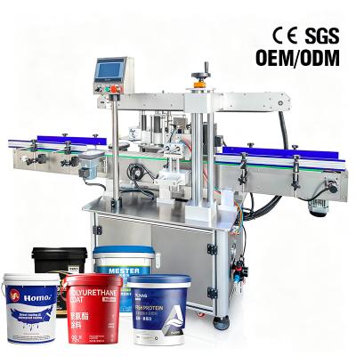China Automatic Bottle Labeling Machine Paint and Fertilizer Labeling Machine With CE Certification for Jars Bottles and Buckets for sale
