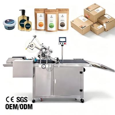China High Accuracy Automatic Labeling Machine Cardboard Box and Coffee Bag Label Applicator Machine for sale