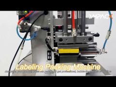 mini tabletop cardboard bottle flat labeling packing machine semi automatic manual ce certificated