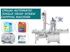 CM100 Fully Automatic Single Head Capping Machine for Pet Food Cat Food Bucket Capping
