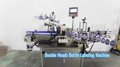 High Speed Dual Side Label Applicator YM525 Beer Bottle Neck and Main Body Labeler