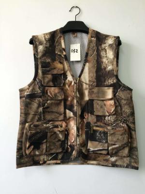 China Mens camo vest 032 in mercerized cotton fabric, jungle camouflage, S-3XL for sale