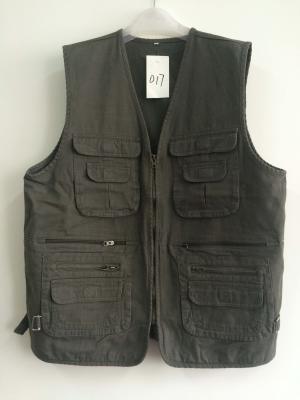 vest, waistcoat, mens vest, fishing vest, 100% cotton, S-3XL, olive, green color