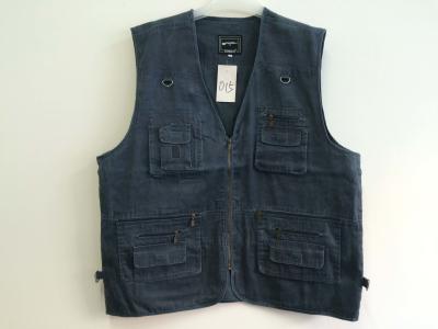China vest, waistcoat, polyester washed fabric, weeding vest, weeding waistcoat, S-3XL, 4 colors: black, blue, green & beige for sale
