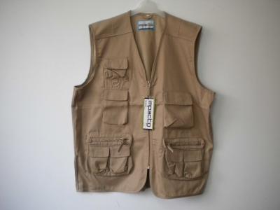 China vest, mens vest in T/C 65/35 fabric, fishing vest, casual vest for sale