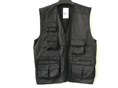China vest, mens vest in T/C 65/35 fabric, fishing vest, casual vest for sale