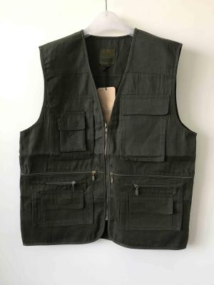 China vest, waistcoat, polyester washed fabric, weeding vest, weeding waistcoat, S-3XL, 4 colors: black, blue, green & beige for sale