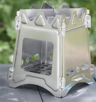 China Portable Outdoor Camp Folding Ultralight Home Hiking backpack Camping Titanium Wood Stove for sale