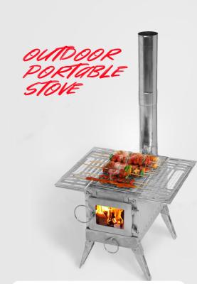 China High quality outdoor smokeless portable tent wood stove camping stove portable outdoor cooking BBQ camping stove for sale