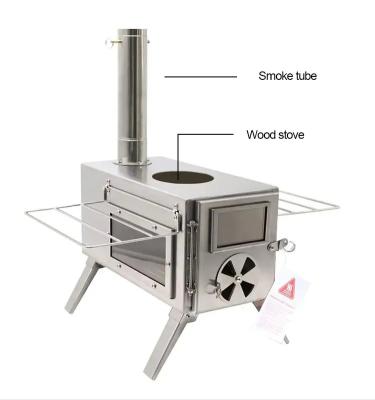 China Stainless Steel wood burning stainless steel stove with Piezo Ignition and Adjustable Heat Control for sale