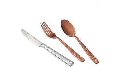China OEM good quality stainless steel flatware 18/10 material children cutlery set with black PVD in color box for sale