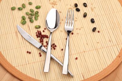 China OEM good quality 24pcs stainless steel flatware 18/10 material  cutlery set  in color box for sale