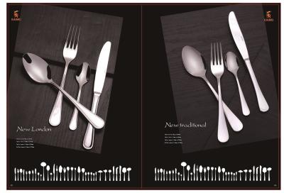 China OEM good quality 24pcs stainless steel flatware 18/10 material  cutlery set  in color box for sale